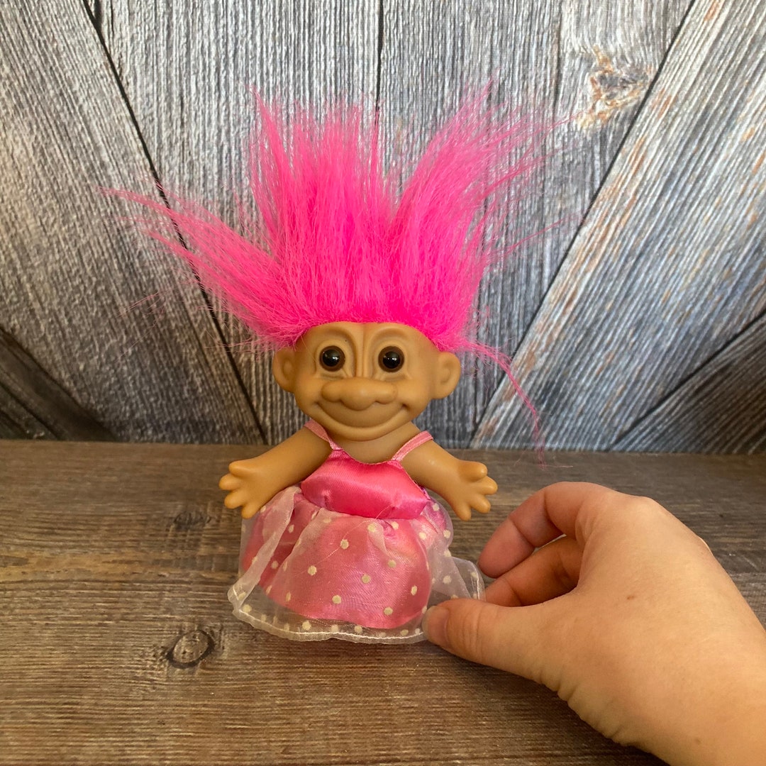 Vintage Girl Troll Doll {ballerina Pink Tutu Dress Troll With Pink Hair ...