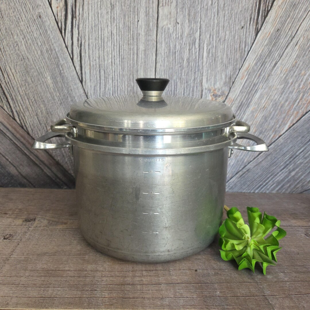 Vintage Mirro Blanching Pot, 3-piece 6 Quart Canning Blancher ...