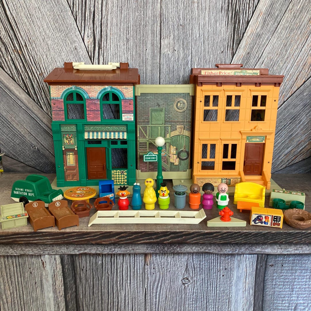 Vintage Fisher Price Little People Sesame Street 100% COMPLETE 938 ...