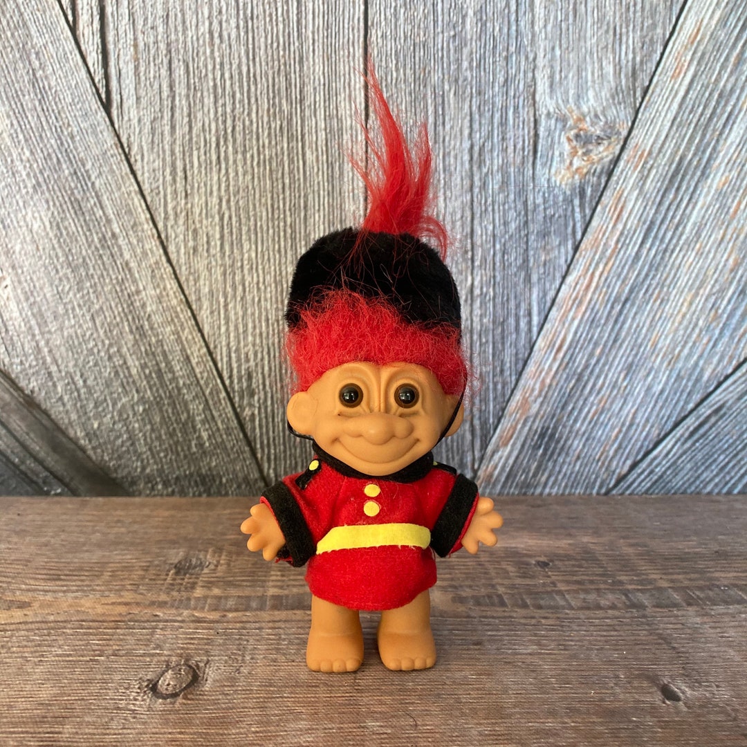 Vintage British Troll Doll London England Troll Royal Guard Russ Berrie ...