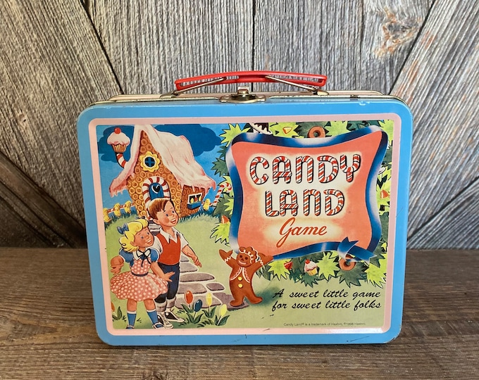 Vintage Candy Land Lunch Box Vintage 1998 Hasbro Metal Lunch Box ...