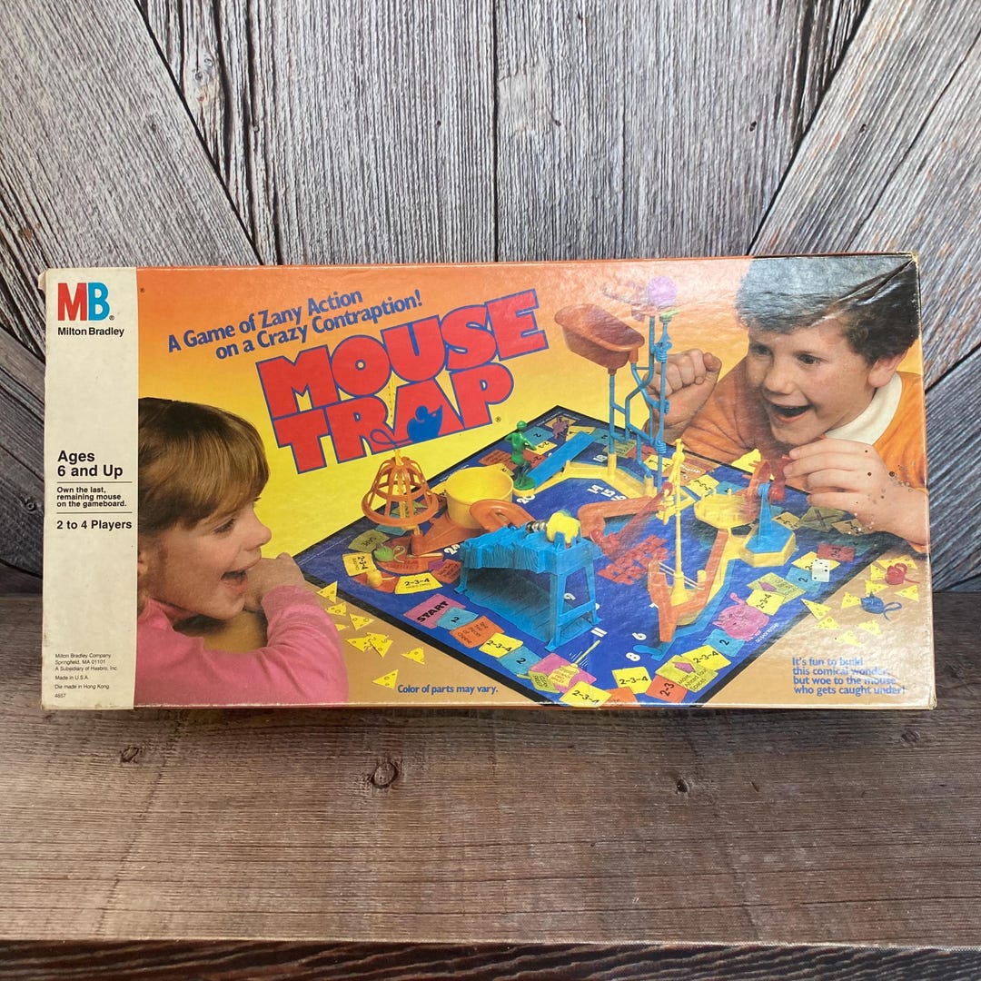 Vintage Mouse Trap Game, Board Game, 1986 Milton Bradley COMPLETE With ...
