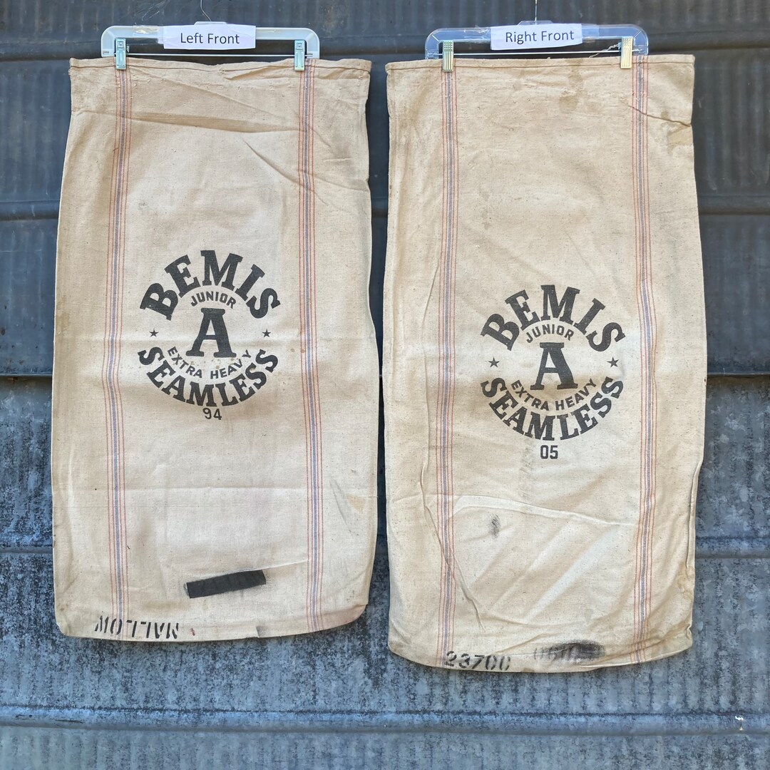 Vintage Bemis Junior 94 and 05 Extra Heavy Seamless Bag Pinstripe Heavy ...