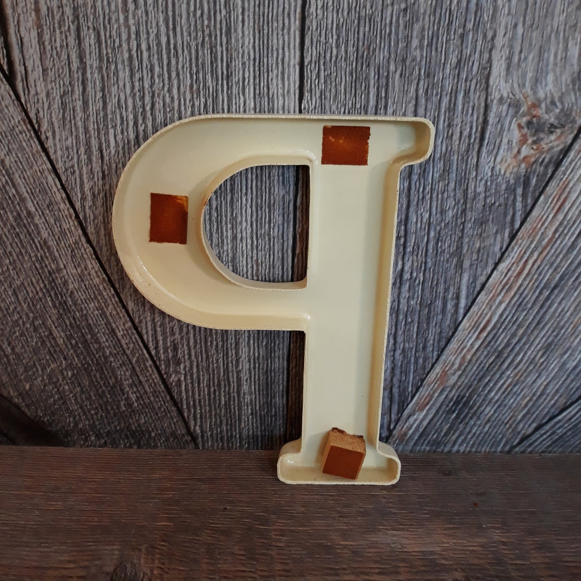 Vintage Letter P Old Sign off White Large 8 Inch Plastic - Etsy