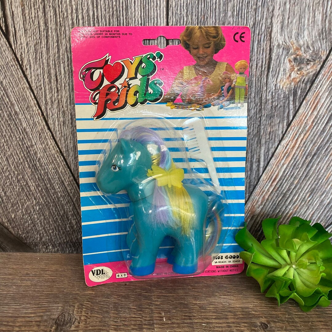 Vintage Toys' Kids Pony My Little Pony Fakie in Box Blue 1990s My ...