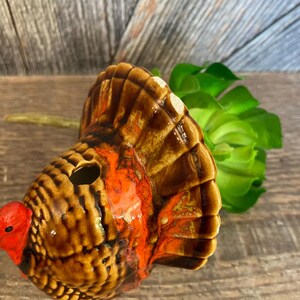 2 Vintage Ceramic Turkey Glazed Ceramic Turkey Thanksgiving Centerpiece ...