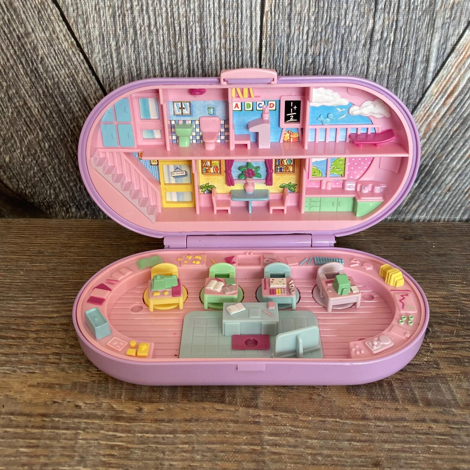 Vintage Polly Pocket Set {stampin' School Playset Stamper Compact Polly ...