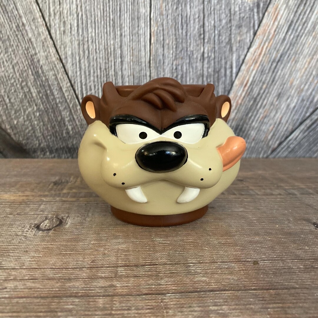 Taz Mug vintage Looney Tunes Cartoon Coffee Mug Plastic Mug 90s Large ...