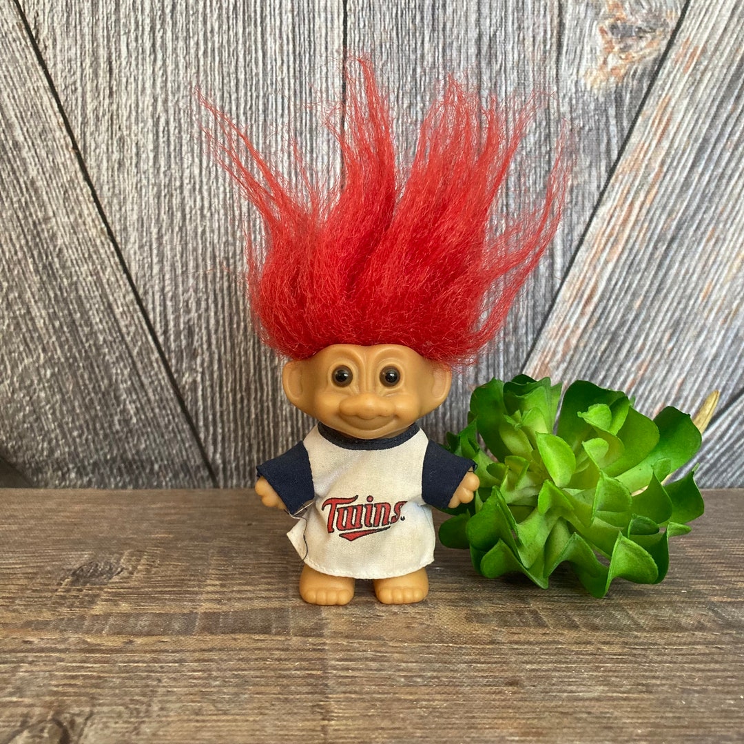 Vintage Twins Troll Doll MN Twins Baseball Player 3 Inch Small Troll ...