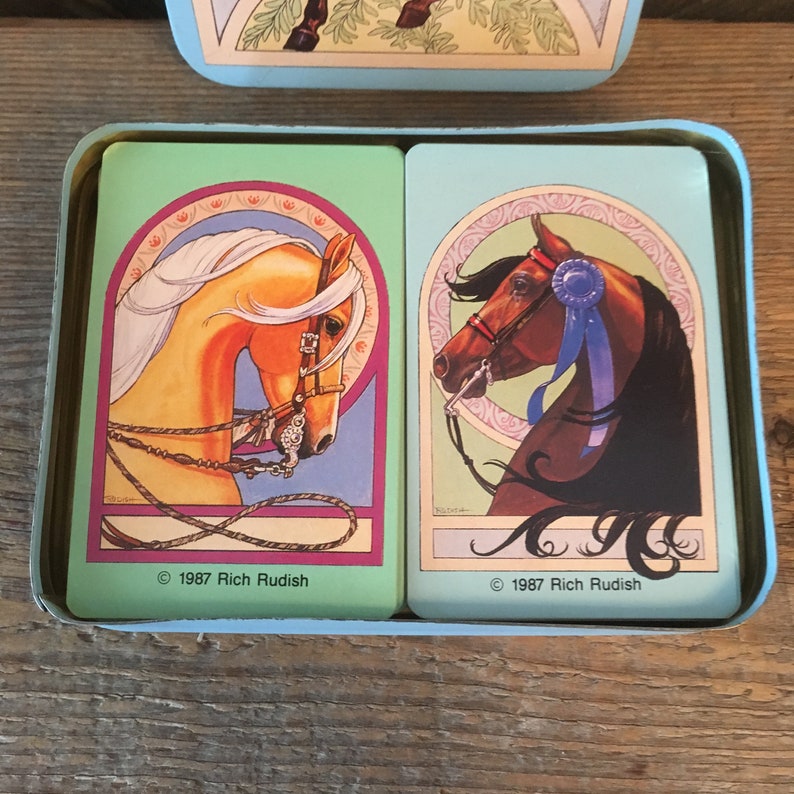 Rich Rudish 1987 Enesco Horse Playing Cards {arabian Saddlebred Morgan ...
