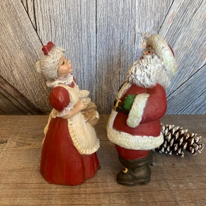 Vintage Santa and Mrs. Claus Figurines Ceramic Christmas Ornament {80s ...