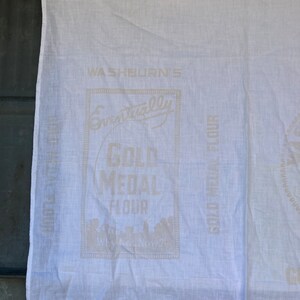 Vintage Washburn's Gold Metal Flour Cotton Muslin Cloth Open Panel Bag ...