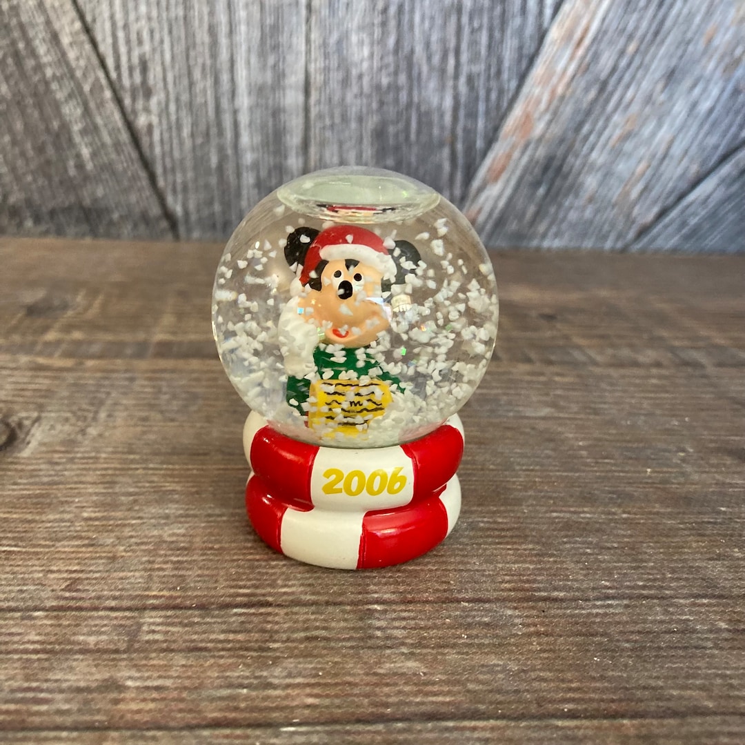 Vintage Mickey Mouse Snow Globe Miniature Mickey JC Penny Collection ...
