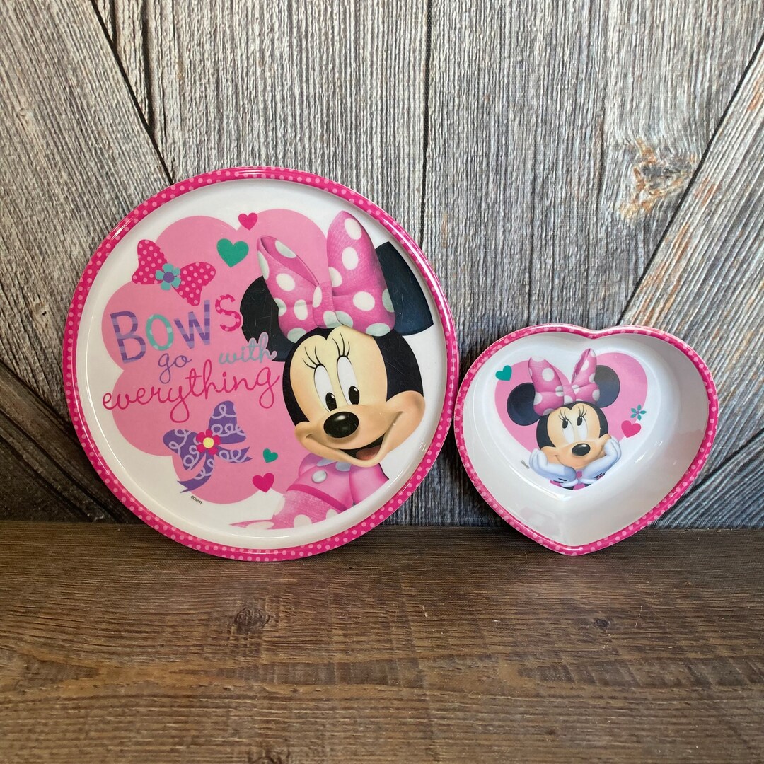 Vintage Minnie Mouse Plate Bowl Set {vintage Disney Melmac Plastic ...