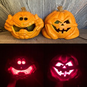Vintage Halloween Pumpkin Light Foam Blow Mold 1990s Trick or Treat ...