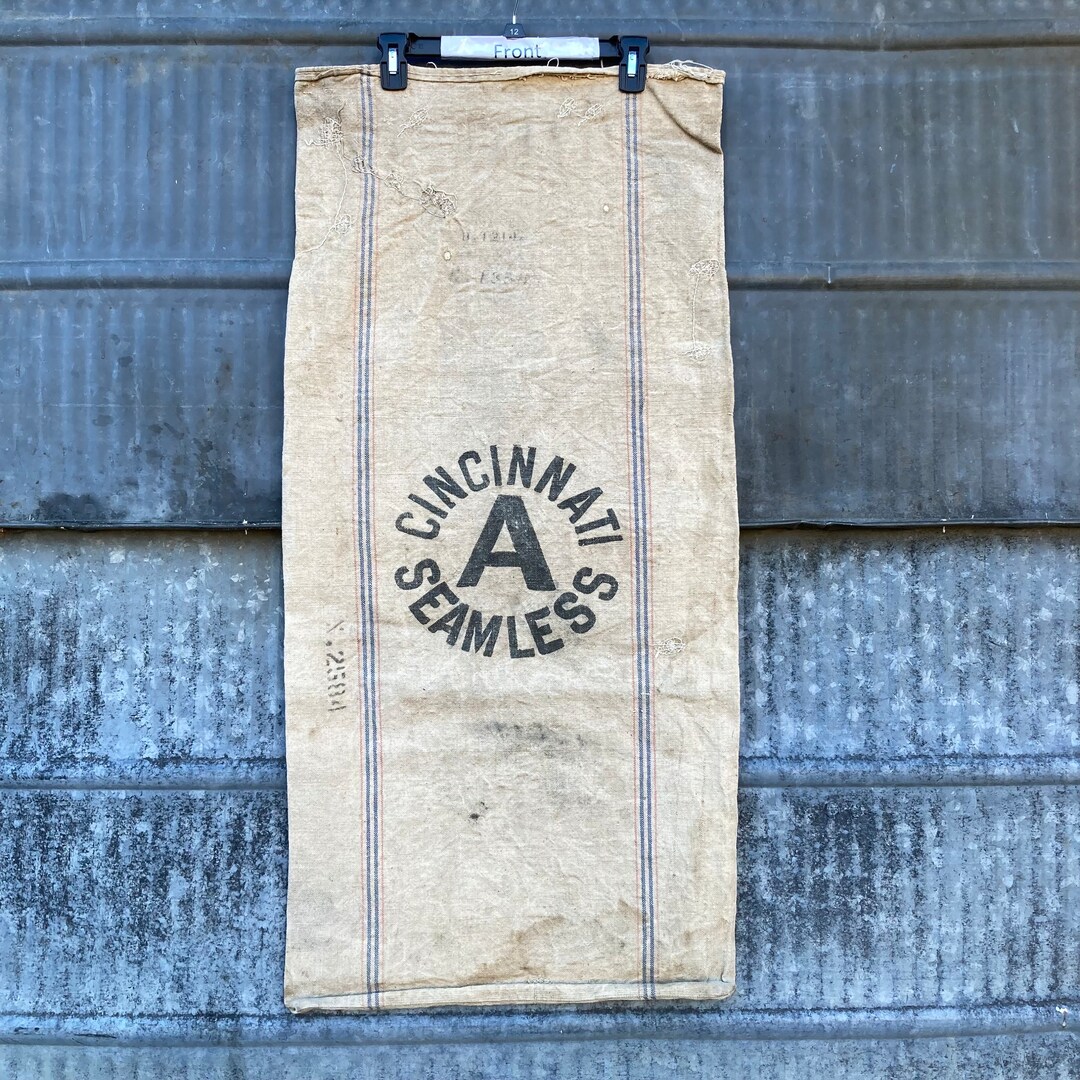 Vintage Cincinnati A Seamless Bag. Red Blue Pinstripe. Great Project ...