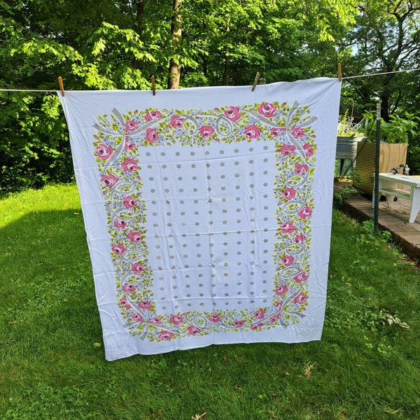 Vintage Card Table Tablecloth - Etsy