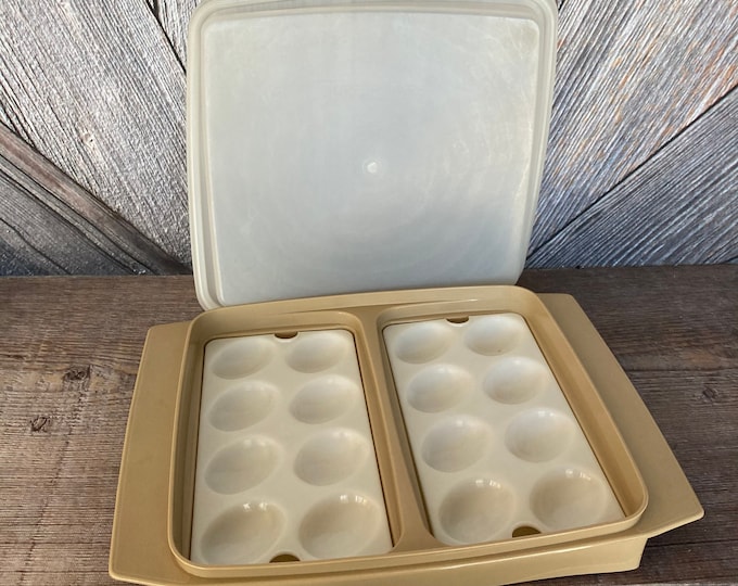 Vintage Tupperware Deviled Egg Holder Trays Storage Container - Etsy