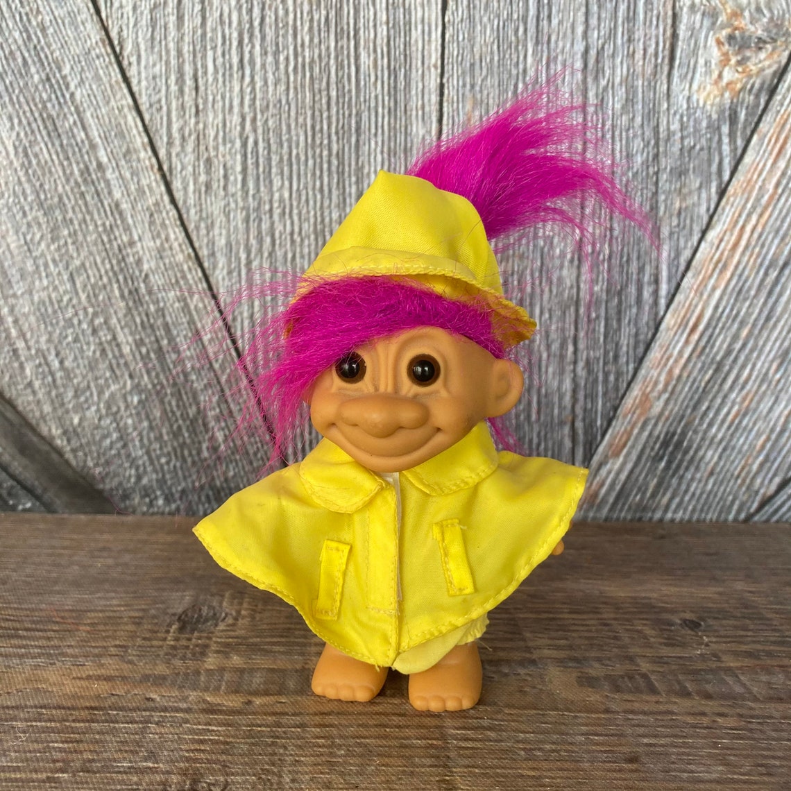 Vintage Troll Doll Rain Coat Spring Easter Troll Pink Hair | Etsy