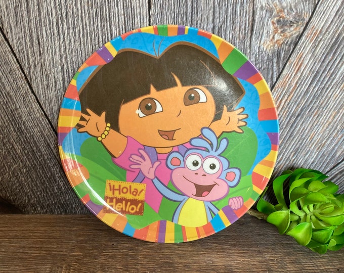 Vintage Dora the Explorer Plate Adventures of Dora and Boots Melmac ...