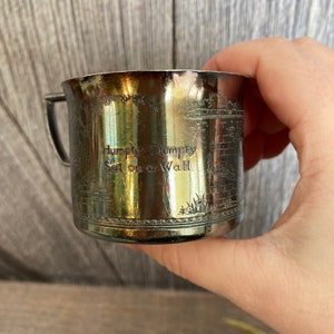 Vintage Silver Humpty Dumpty Cup and Child's Mug WM A Rogers Tudor ...
