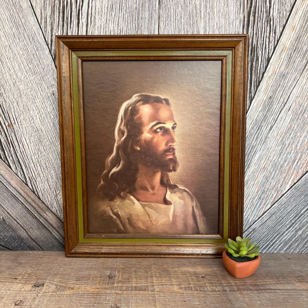 Vintage Jesus Print Warner Sallman 1941 Jesus Print Lithograph Nursery ...