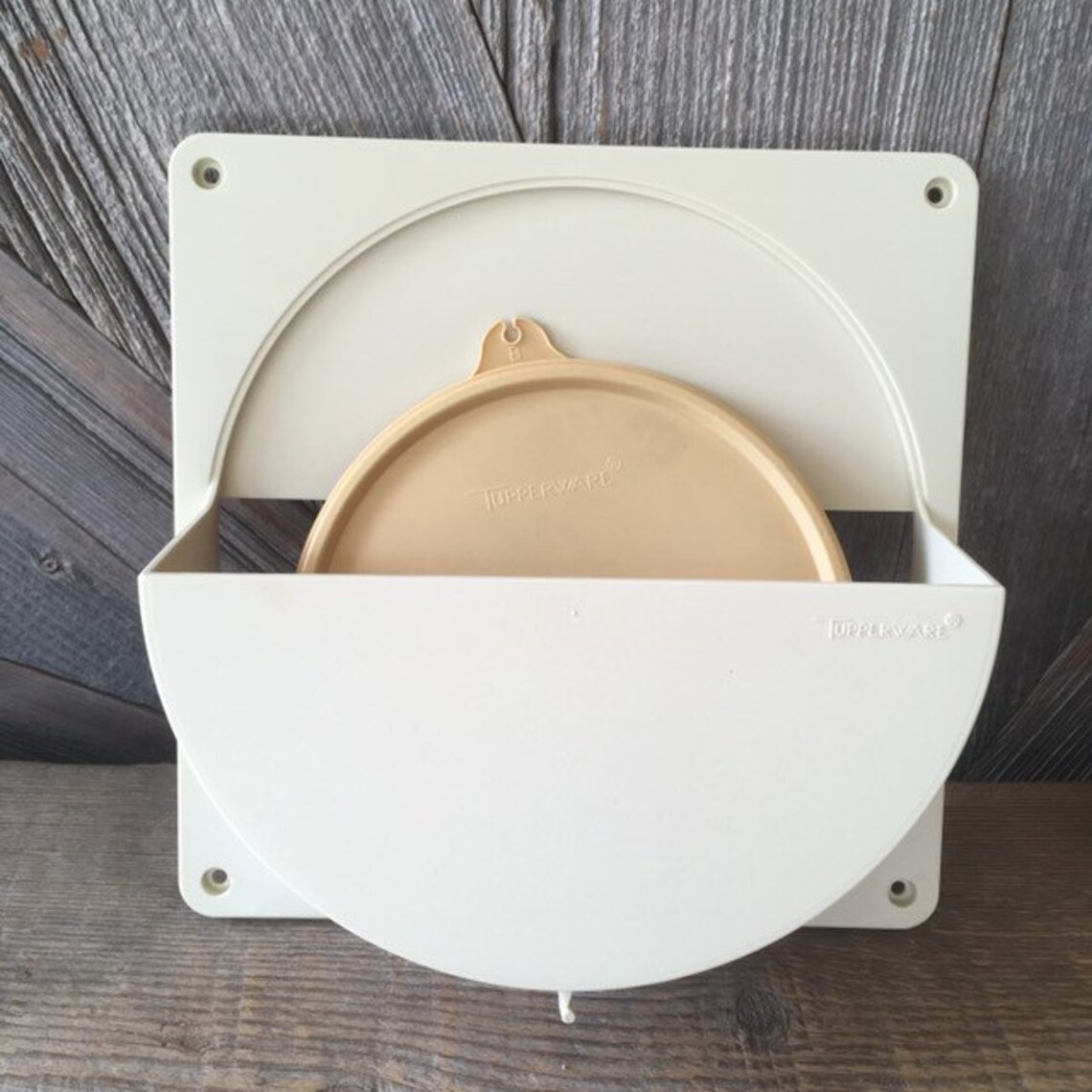 Vintage Tupperware Lid Holder Lid Organizer {plastic Tupper Ware Lid ...