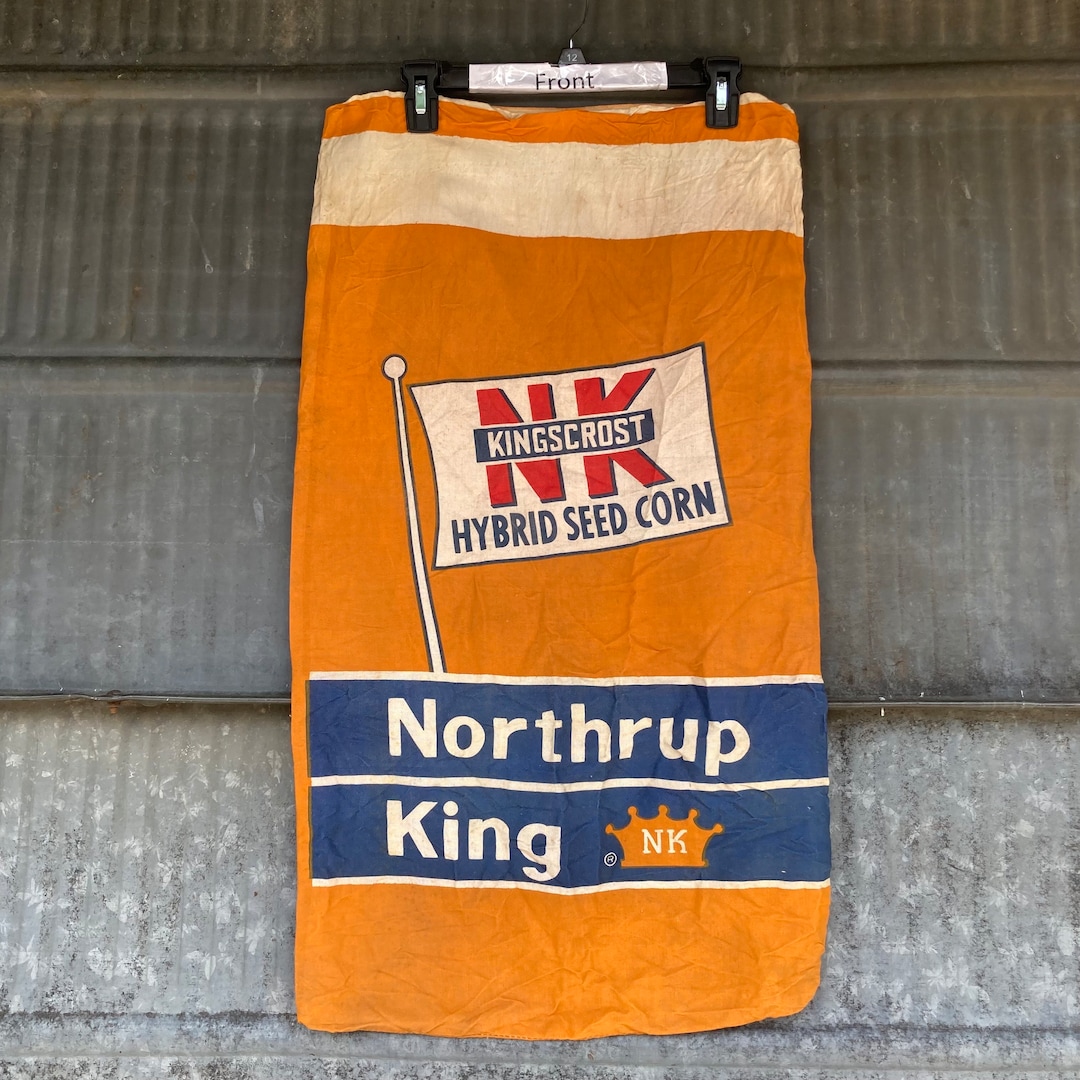 Vintage Northrup King Kingscrost Seed Corn Sack Cotton Muslin Sack ...