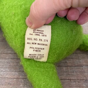 Vintage Kermit Plush Muppet 70's Fisher Price 850 1976 Stuffed Plush ...