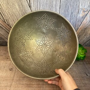 Vintage Metal Colander Aluminum Strainer Sieve Metal Strainer Star ...