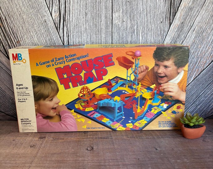 Vintage Mouse Trap Game, Board Game, 1986 Milton Bradley COMPLETE With ...