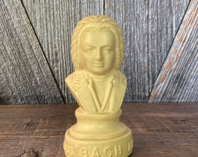 Vintage Bach Figurine 1685 1750 Small Bach Bust Desk Decor Sillisculpts ...