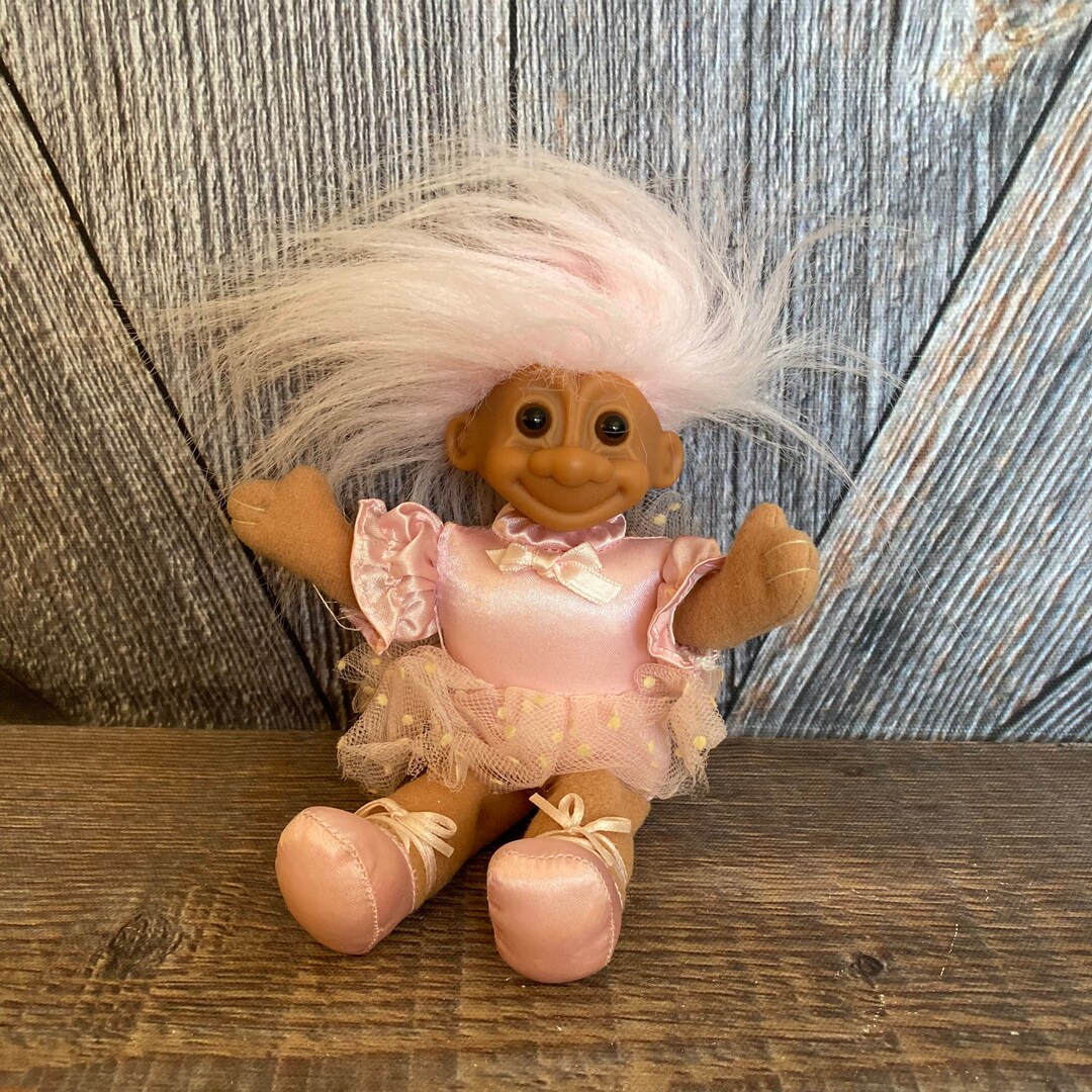 Vintage Girl Troll Kidz Doll {ballerina Pink Tutu Dress Troll With Pink ...