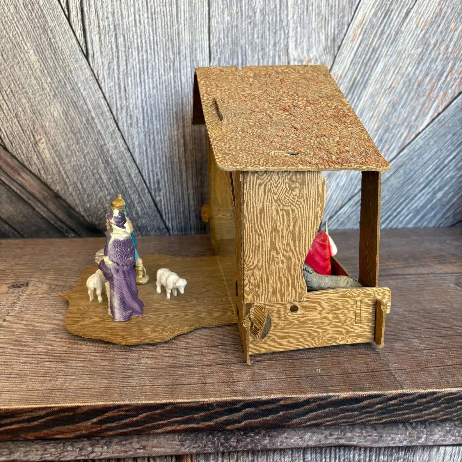 Vintage Christmas Nativity Set Plastic Blow Mold Nativity Scene Easy ...