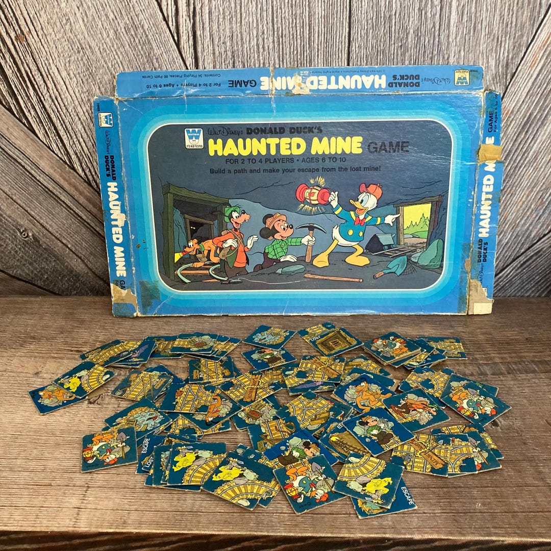 Vintage Walt Disney Donald Duck's Haunted Mine, 1974, 70's Board Game ...
