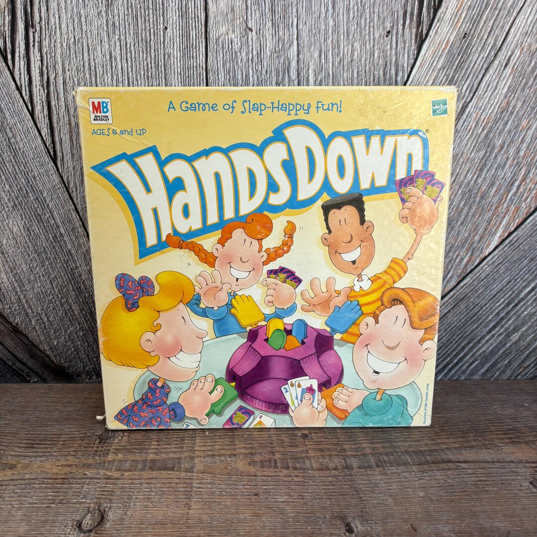 Vintage Hands Down Game Milton Bradley 4845 1990 90's Board Game Card ...