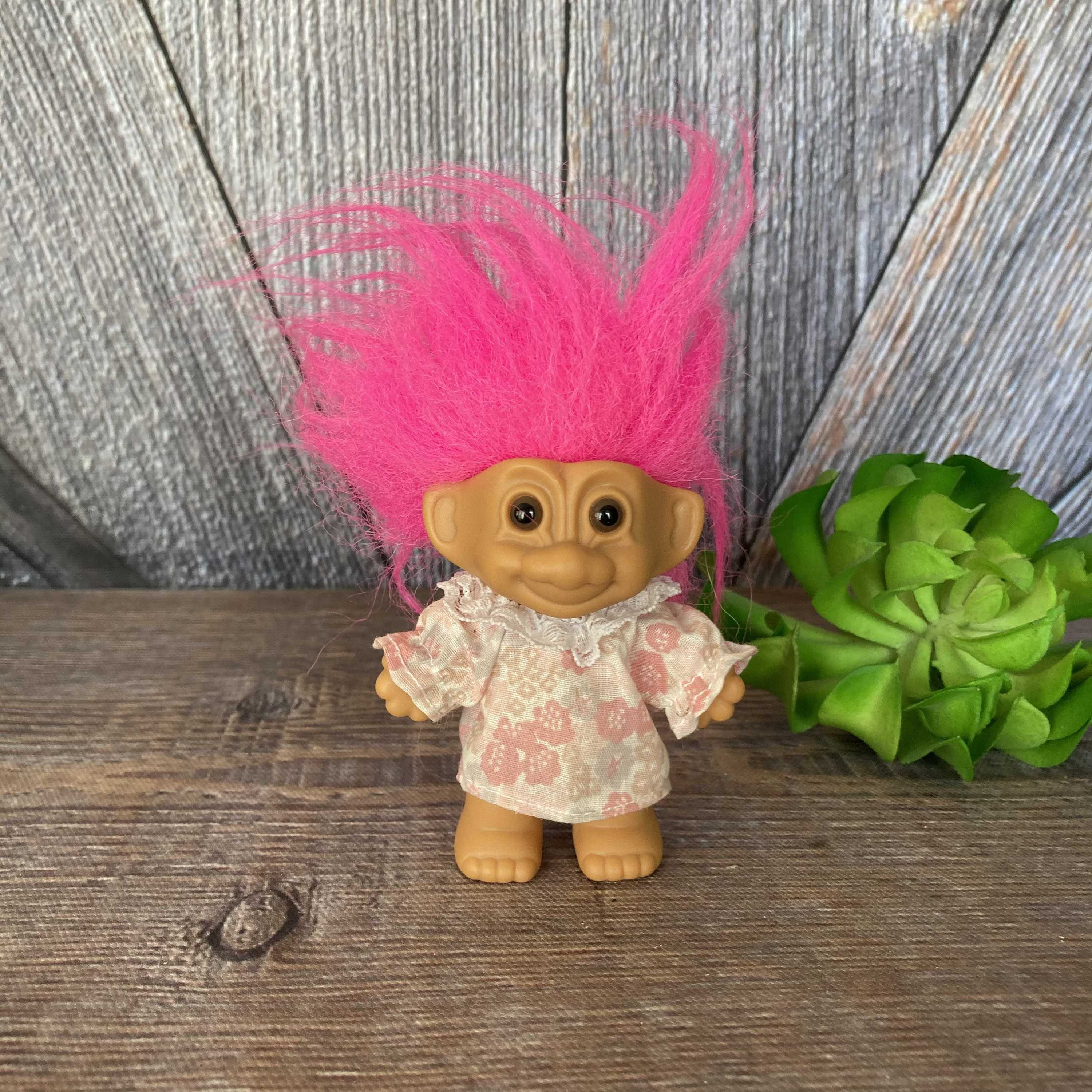 Vintage Flower Girl Troll Doll Wedding Troll with Pink Hair | Etsy
