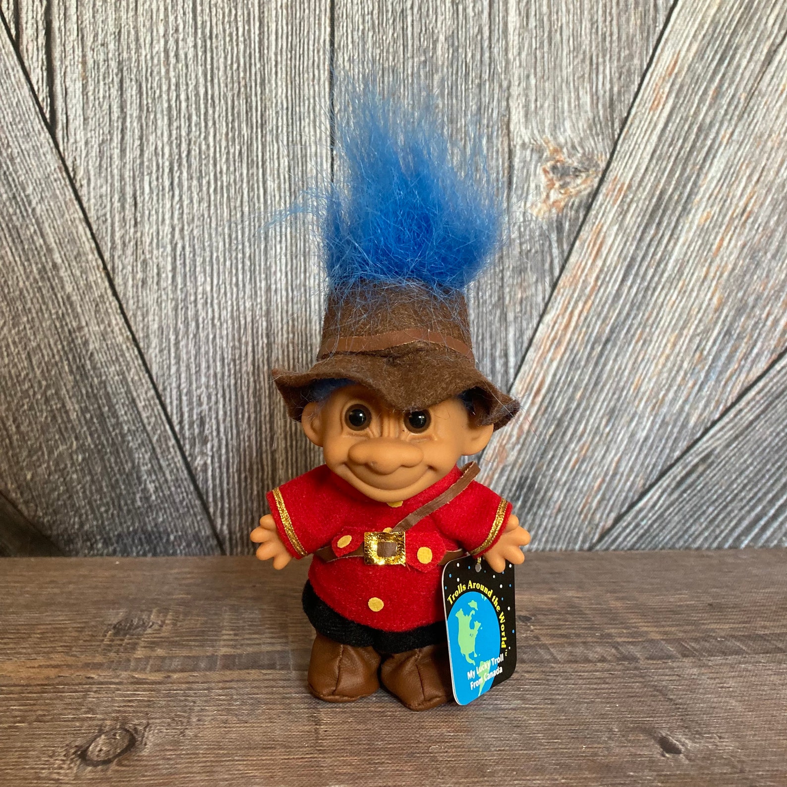 Vintage Candian Troll Doll Canada Mountie Troll with Hair - Etsy.de