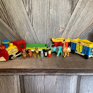 Vintage Fisher Price Little People Circus Train COMPLETE Play Family ...