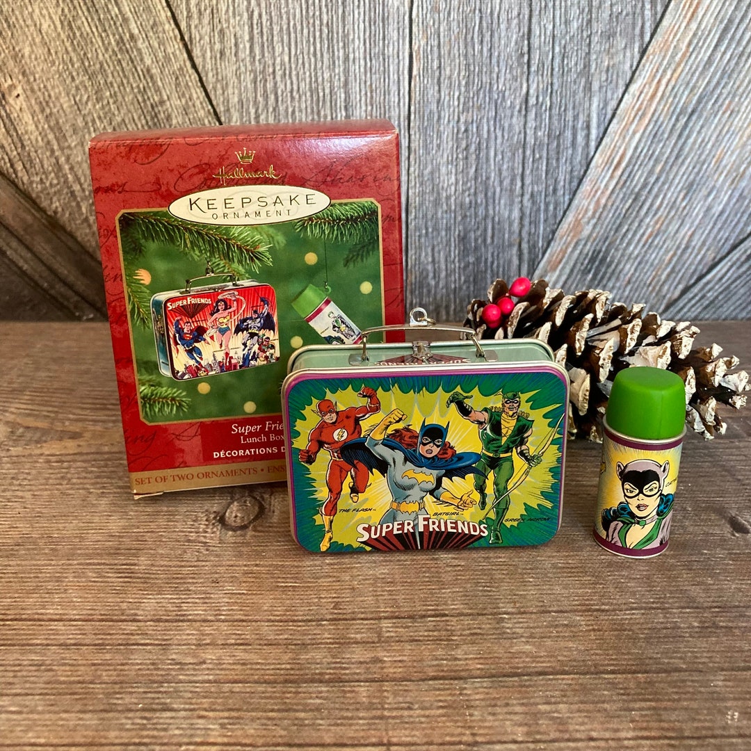 Vintage Super Friends Lunch Box Christmas Ornament hallmark - Etsy