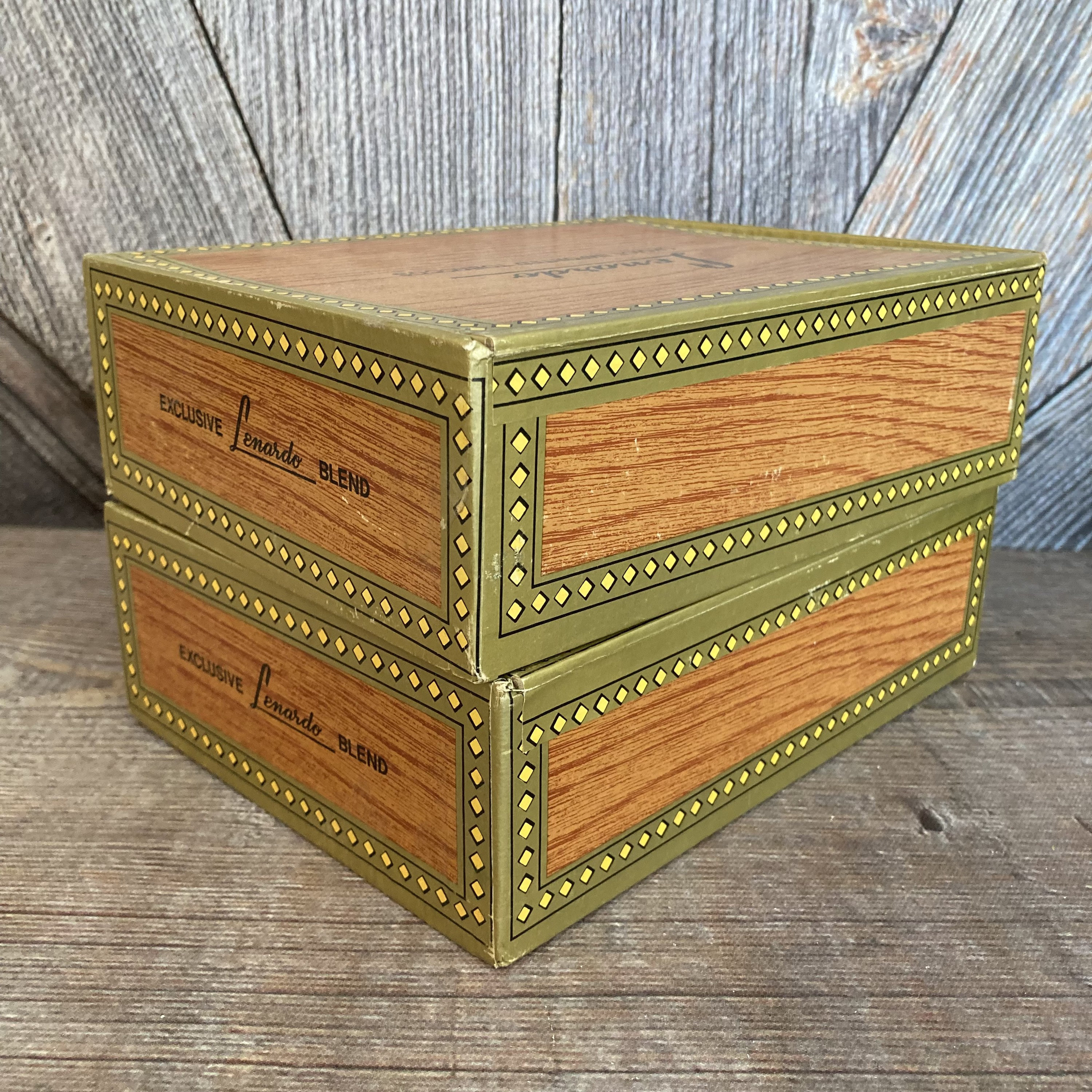 2 Vintage Cigar Boxes Authentic Cigar Box {lenardo} Vintage Decor ...