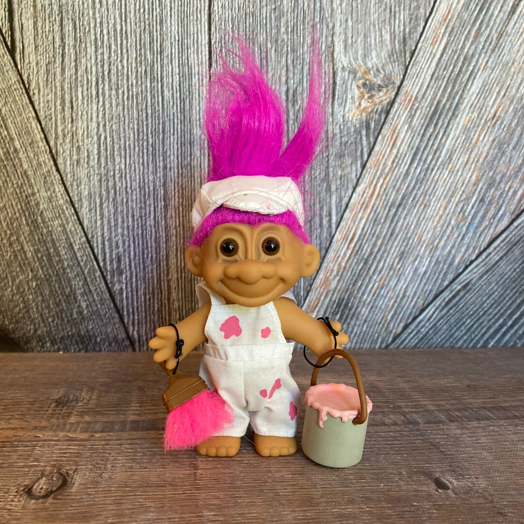 Vintage Painter Troll Doll {pastel Painter Troll With Hat Hair} Russ ...