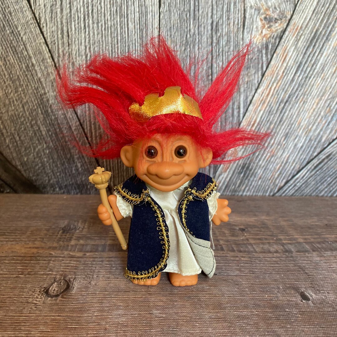 Vintage Queen Troll Doll {king or Queen Royal Troll With Scepter Hair ...