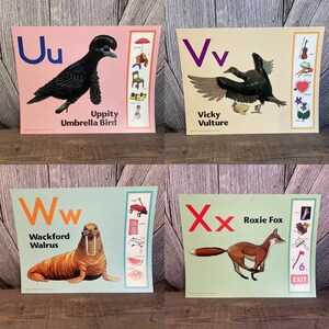 Vintage Alphabet Posters, Complete Letter Large A-Z Old School Alphabet ...