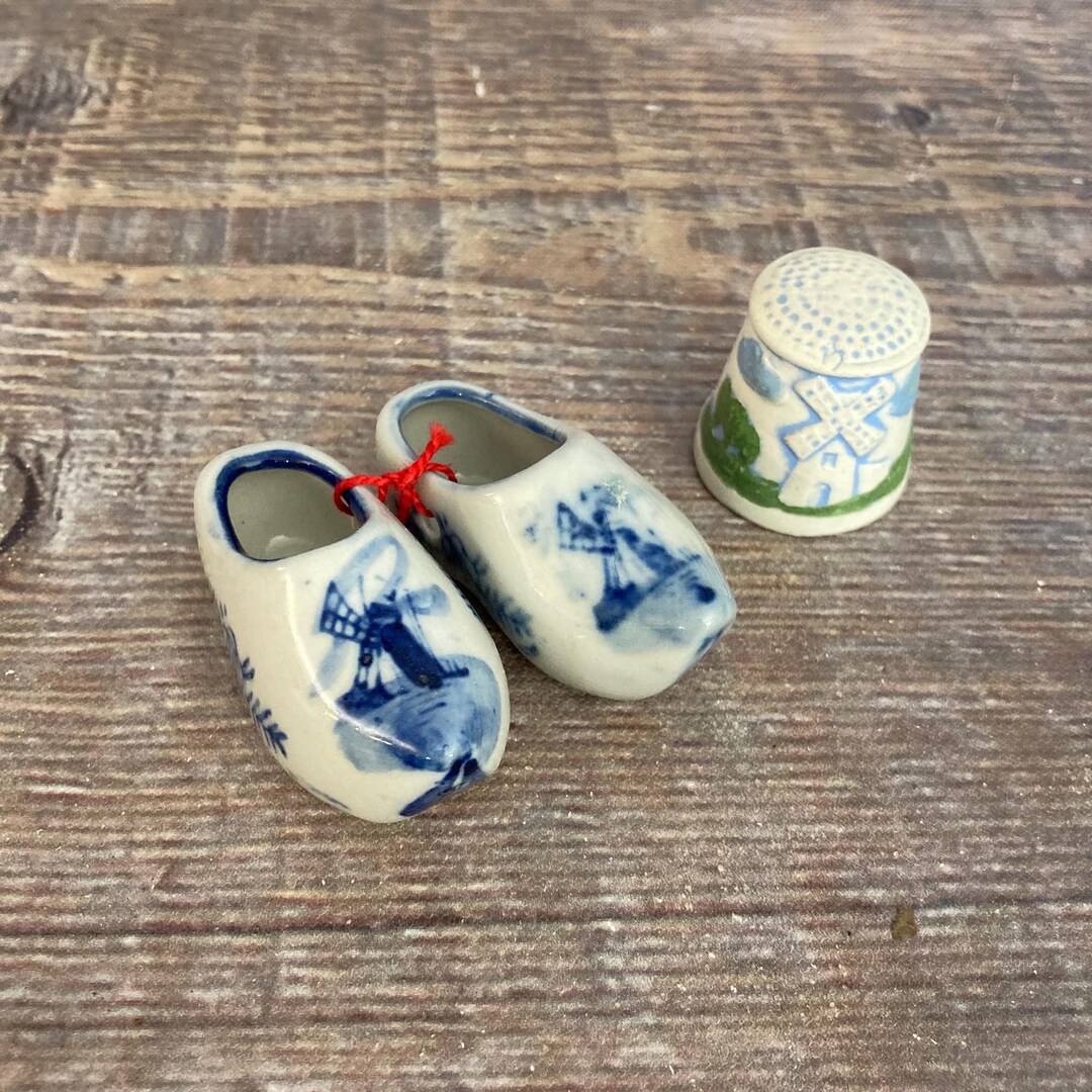 Vintage Wooden Shoes {MINIATURE Ceramic Dutch Wooden Clogs Dutch ...