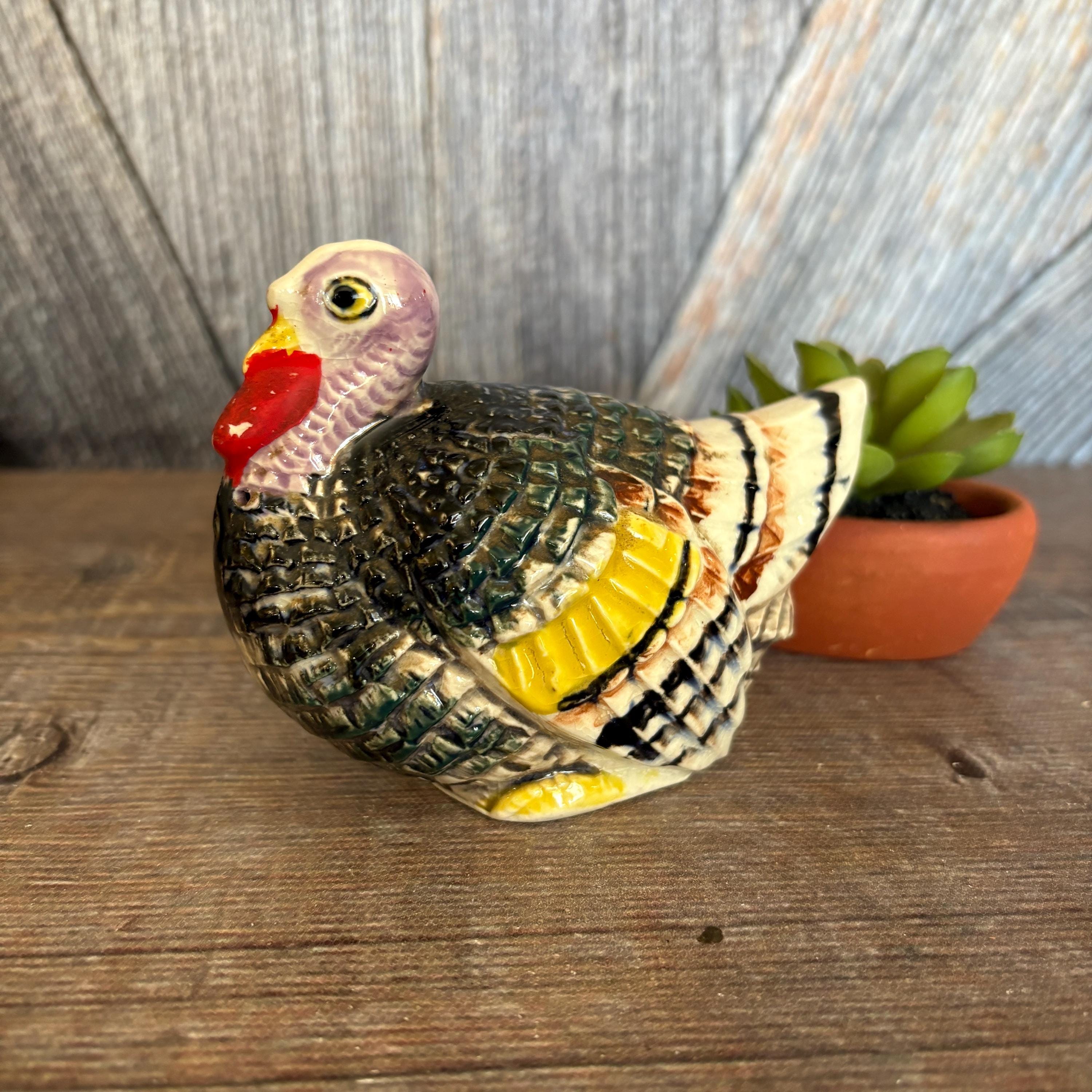 Vintage Ceramic Turkey Figurine Ceramic Turkey Thanksgiving Centerpiece ...