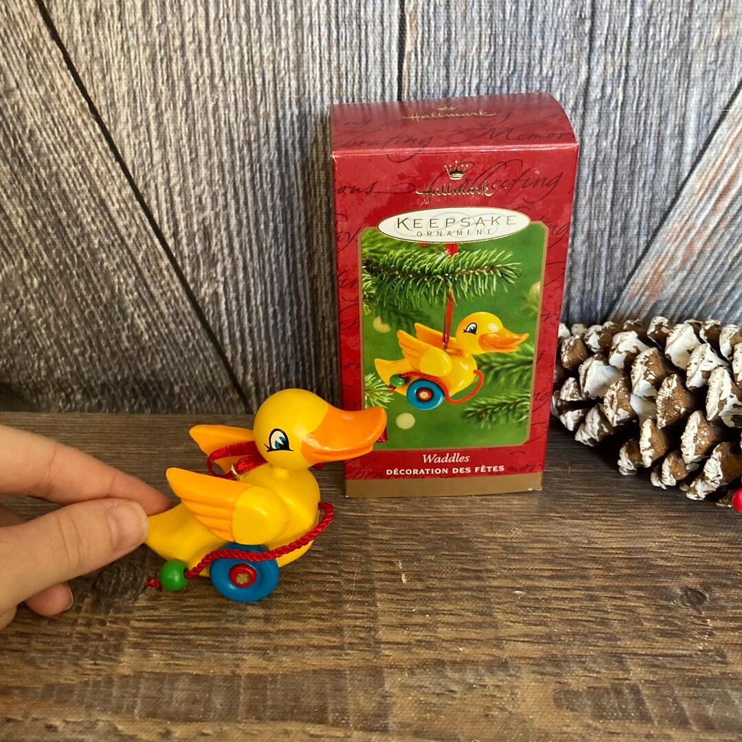 Vintage Waddles Duck Toy Christmas Ornament {hallmark Keepsake Ornament ...