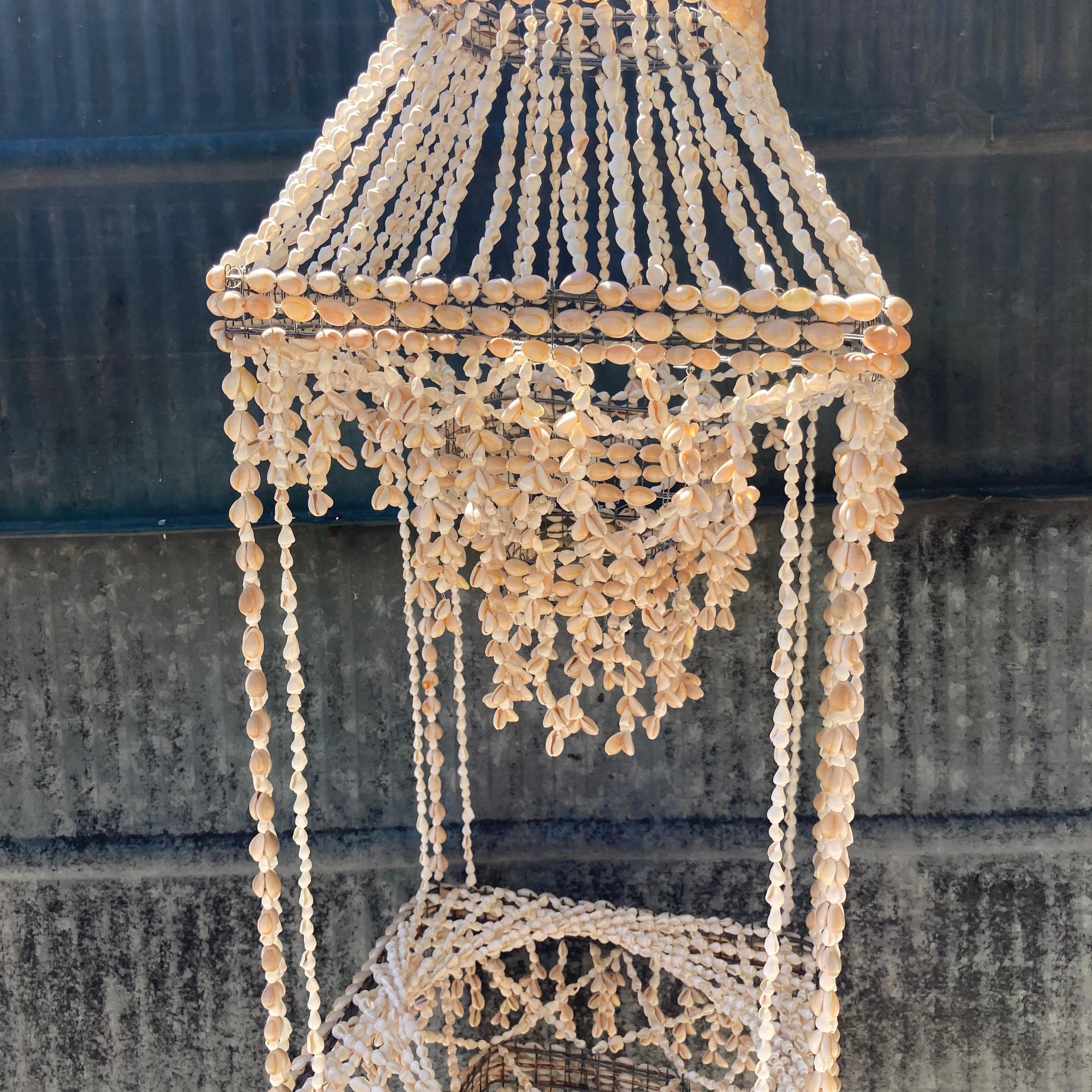 Vintage Seashell Plant Hanger Chandelier Macrame Sea Shell - Etsy