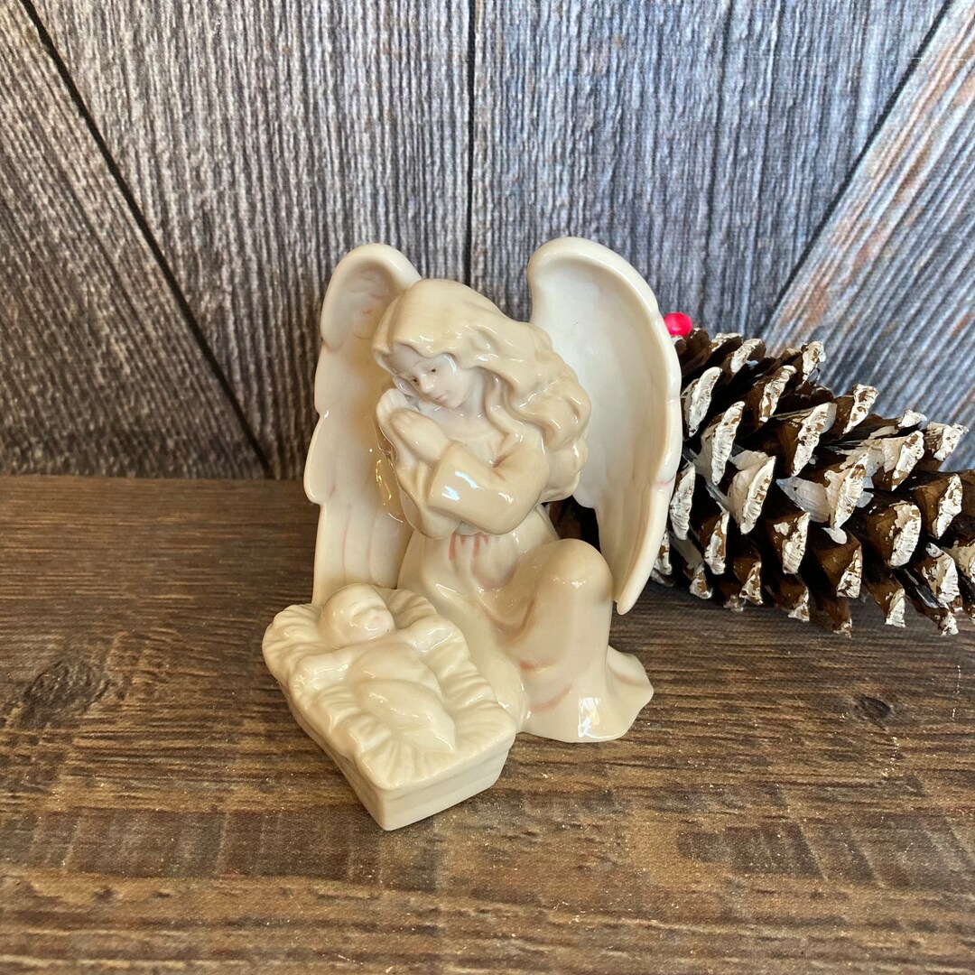 Vintage Christmas Nativity Ceramic Small Russ Berrie Nativity Scene ...