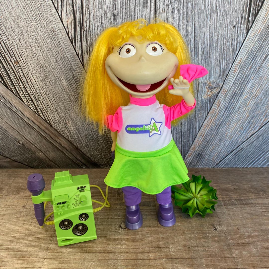 Vintage Rugrats Angelica Doll Sing N Swing Karaoke Toy 1990s Plastic ...